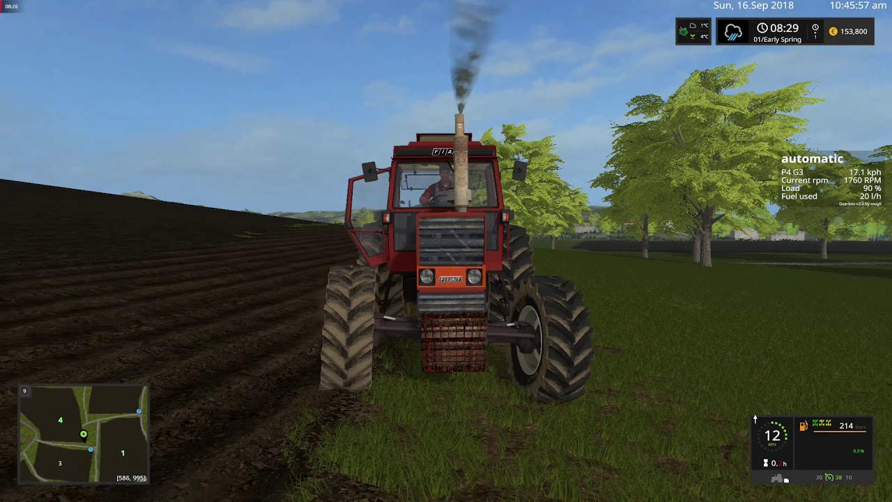 Farming simulator 2017 fiat 1880 Dt - YouTube