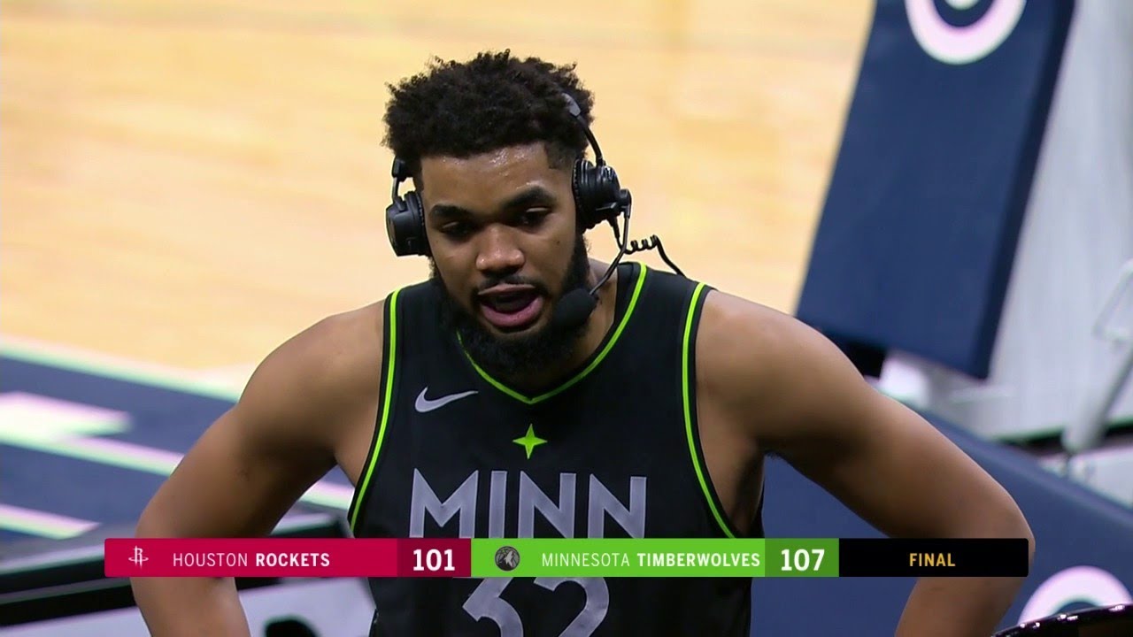 KAT gets the postgame call following Minnesota's 107-101 win over ...