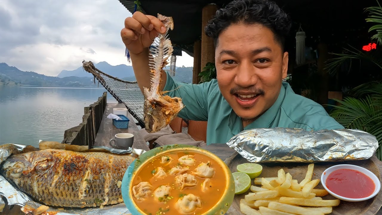A Day at Paradise, Mero Morning lunch | Grilled fish, jhol Momo ...