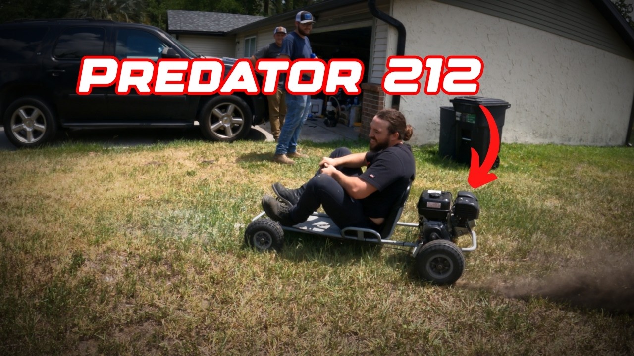Tiny go kart with a predator 212! - YouTube
