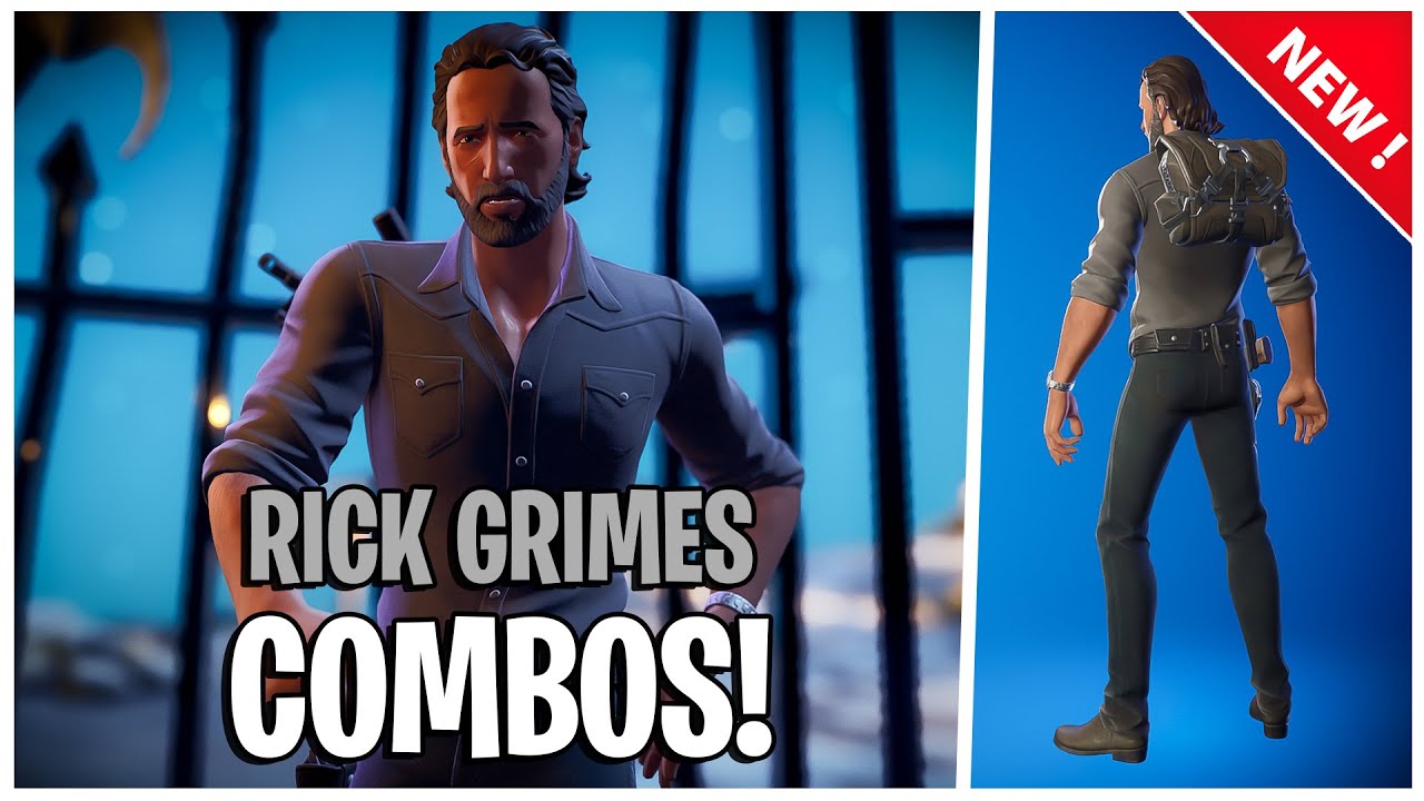 *NEW* RICK GRIMES SET COMBOS in Fortnite (Fortnite Battle Royale) - YouTube