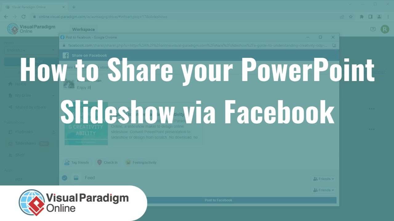 How to Share your PowerPoint Slideshow via Facebook - YouTube