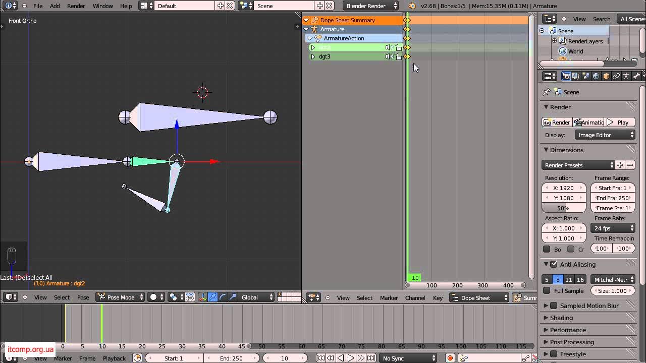 Урок по Blender 2.6. Action Constraint - YouTube