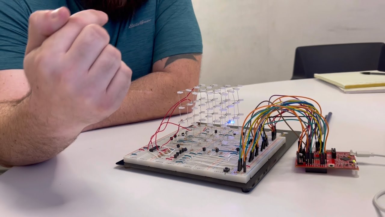 Embedded 371 Final, 4x4x4 LED Cube - YouTube