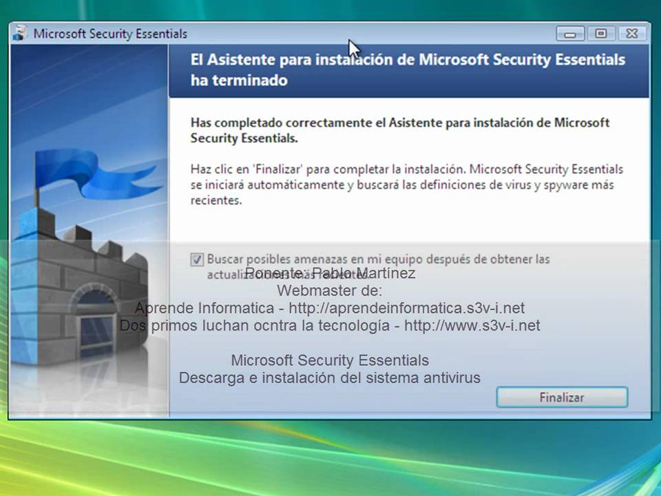 Instalando Microsoft Security Essentials - YouTube