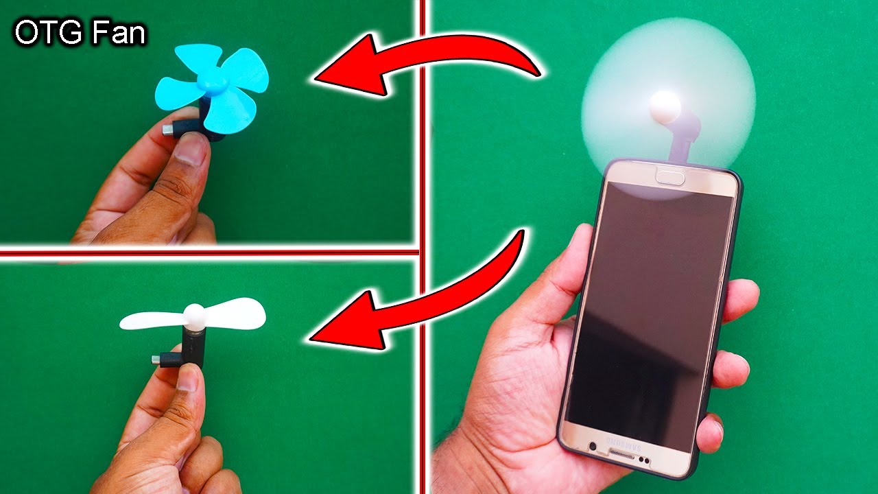 How To Make A USB OTG Fan At Home | OTG Fan For Smart Phone | Mini OTG ...