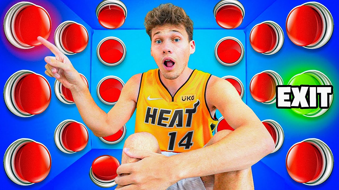 100 Mystery Buttons...Only 1 Will Let you ESCAPE this Box! - YouTube