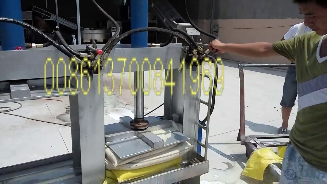 Cassava Flour And Garri Hydraulic Presser| Pressing Machine Working ...