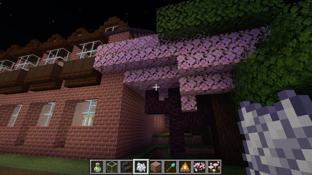 1 The Cherry Tree arrives in my Minecraft Village - YouTube