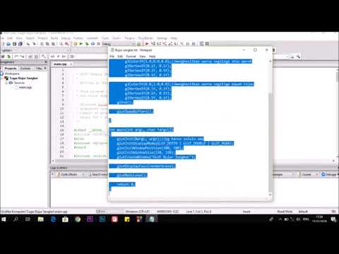 pembuatan bujur sangkar 2D dengan open GL - YouTube