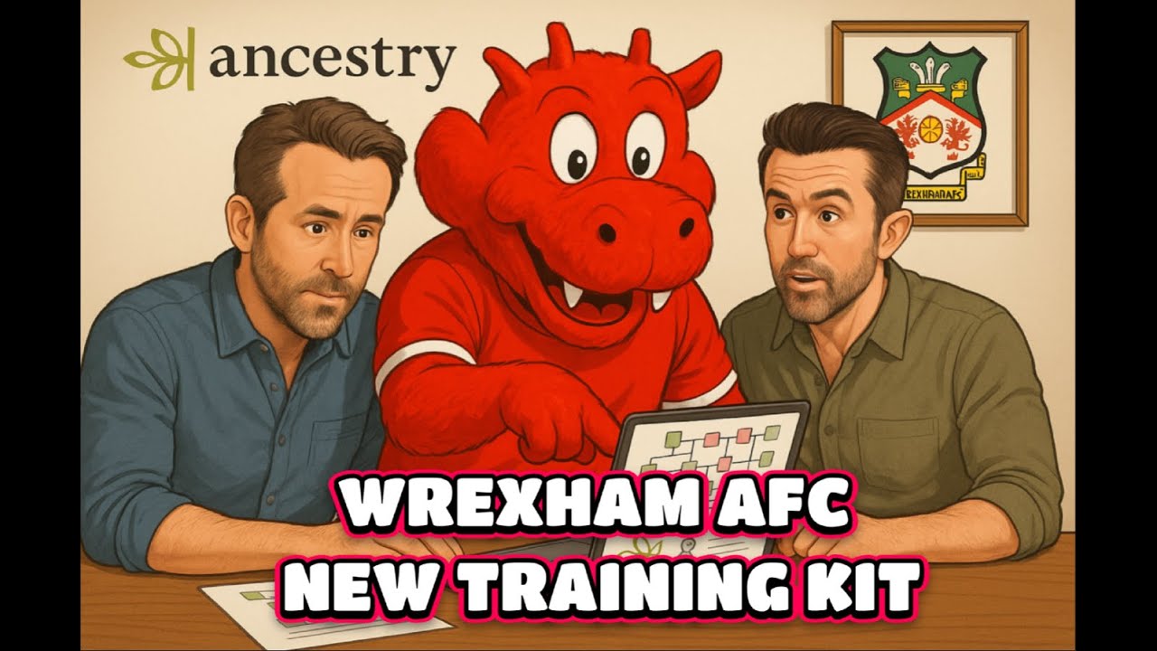WREXHAM AFC REVEAL WELSH INSPIRED TRAINING KIT & NEW PARTNER - YouTube