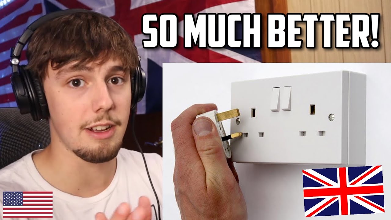 American Reacts to WHY British Plugs Are the BEST in the World.. - YouTube