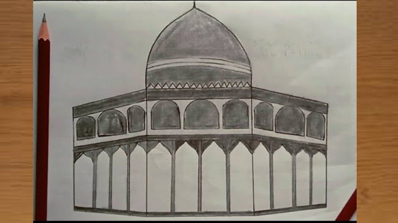 Al-Aqsa Mosque Drawing || Easy Al-Aqsa Mosque Drawing || - YouTube