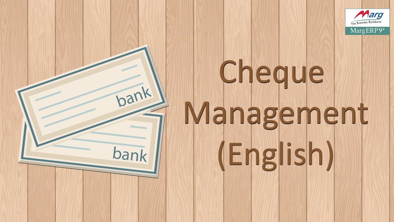 Cheque Management [English] - YouTube