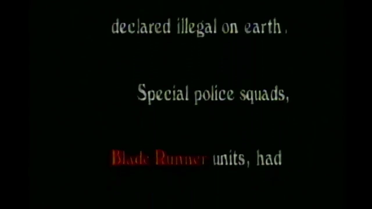 Blade Runner Opening Crawl (1986 CBS Version) - YouTube