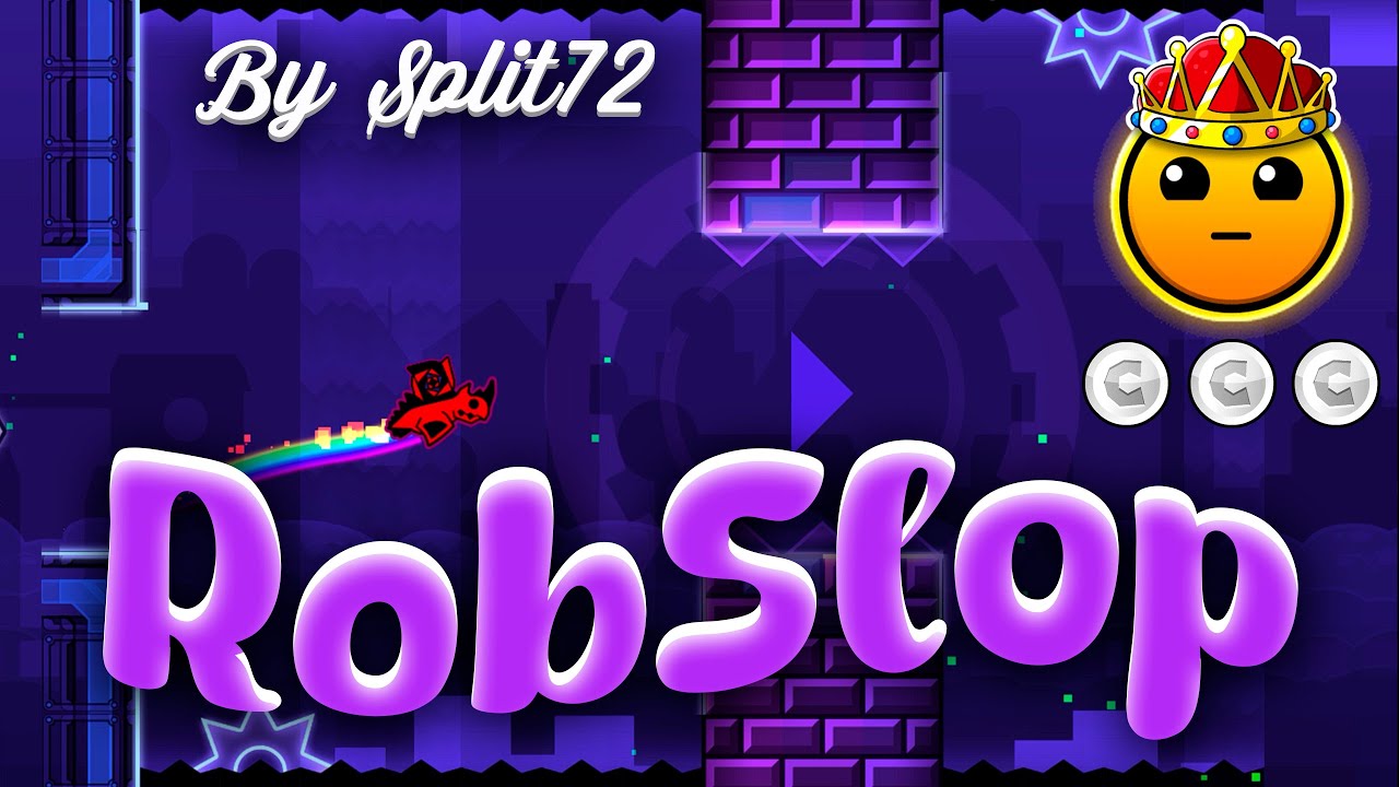 "RobSlop" by Split72 | Daily Level & All Coins | Geometry Dash - YouTube