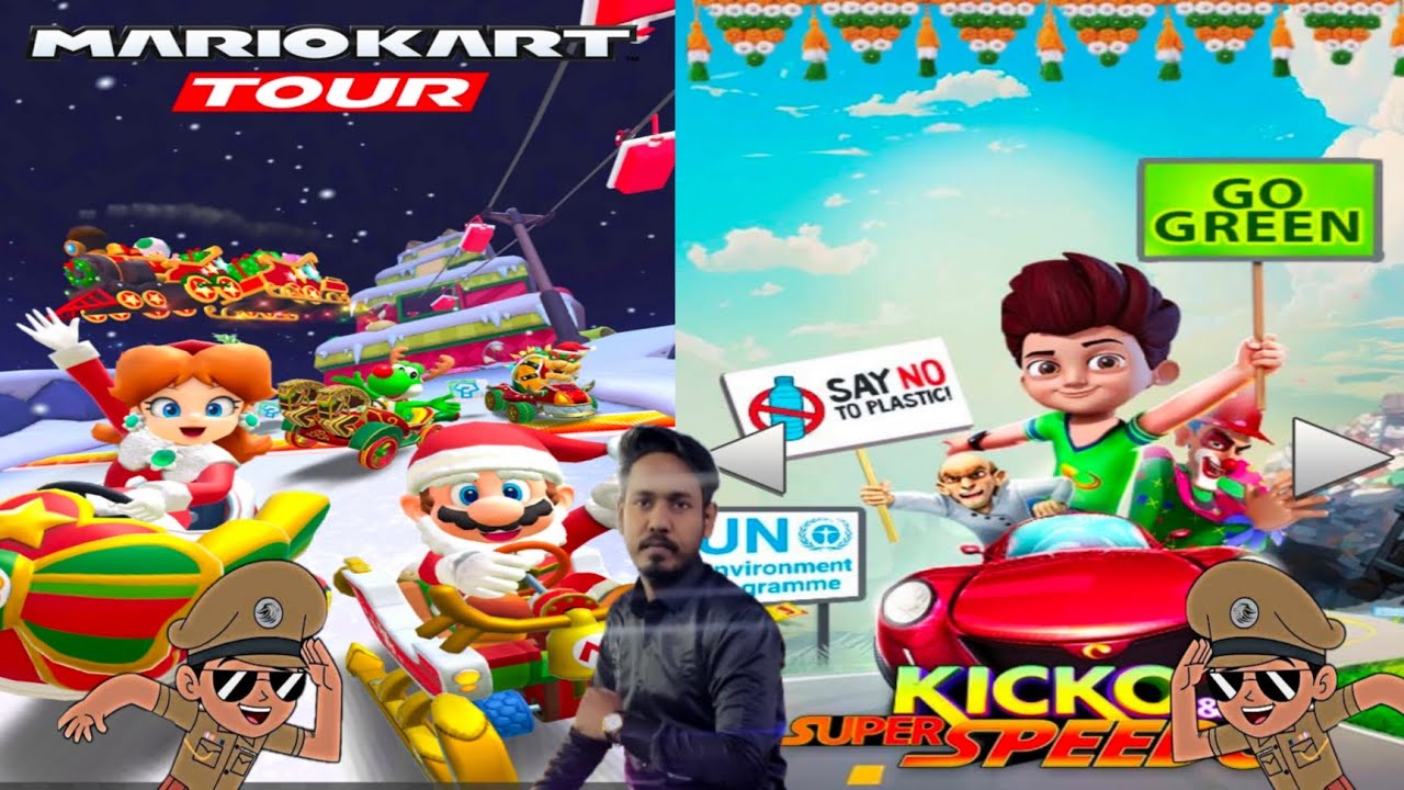 kicko super speedo vs Mario kart tour gameplay 🦁 like 🦁 share 🦁 comment ...