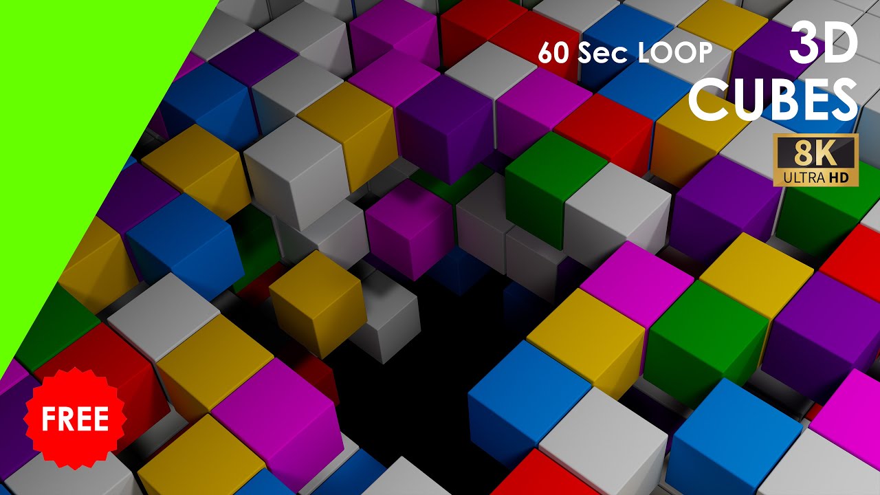 018-cubes | 8K 4K Free Video, No Copyright | 3D, Abstract BG Loops ...