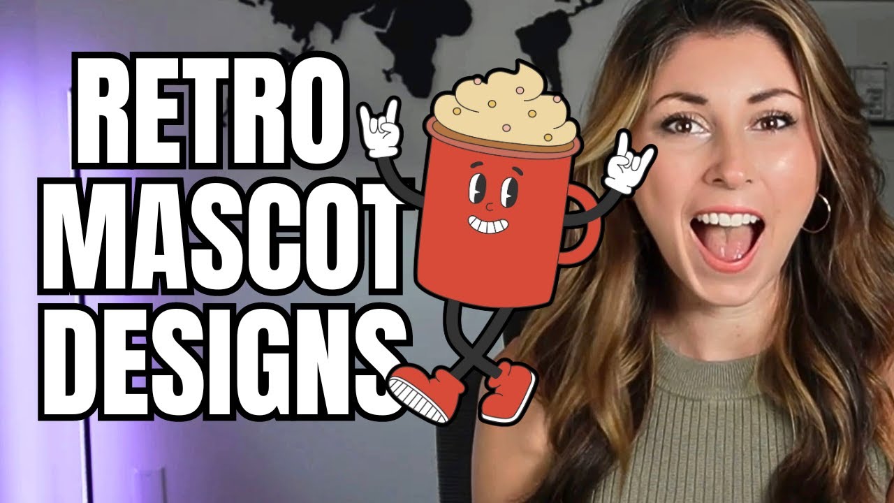 How to make bestselling retro mascot designs - YouTube