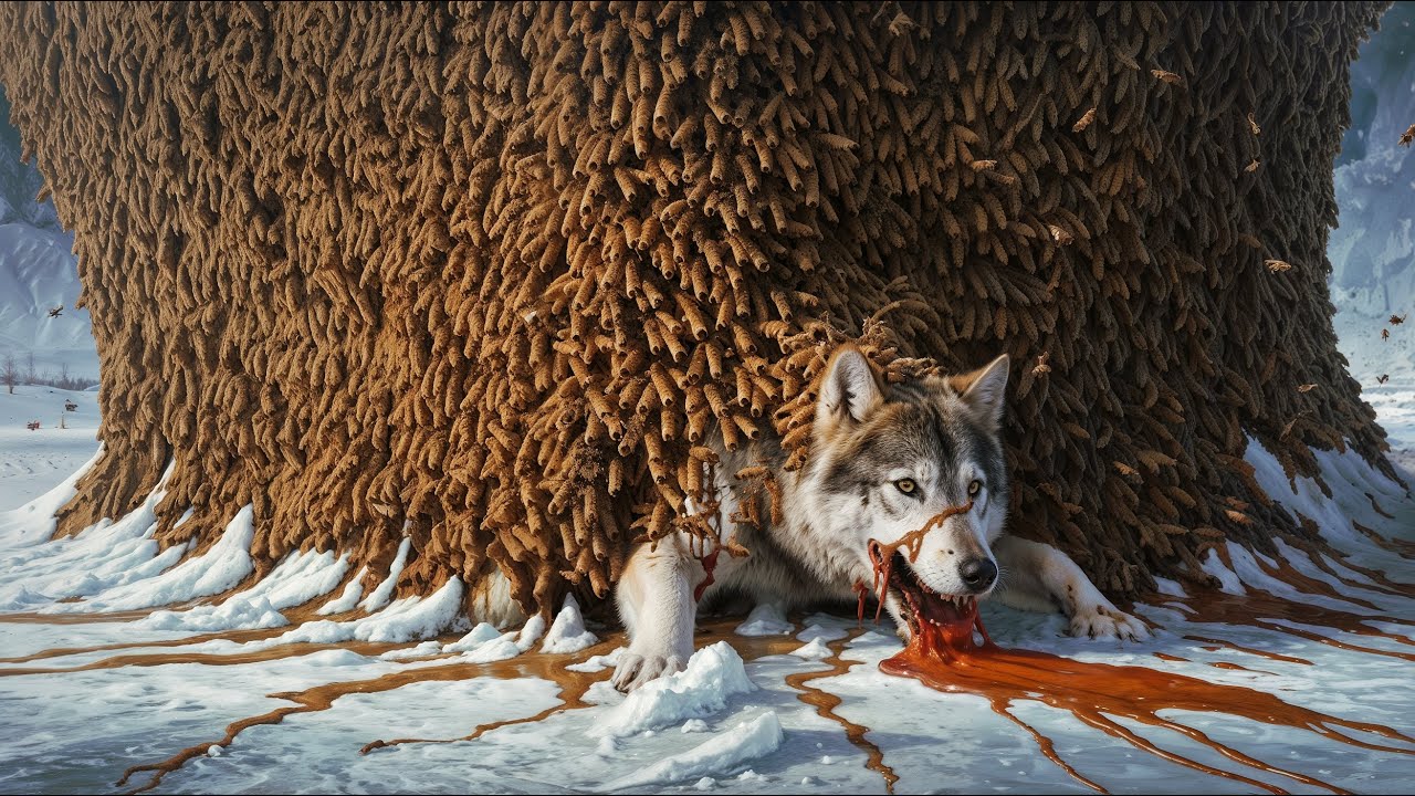 A Brave Rescue Team Rescued A Wolf Infested With Millions Of Honey Bees ...