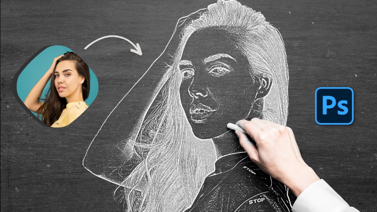 Chalk Drawing Art - Photoshop Tutorial! - YouTube
