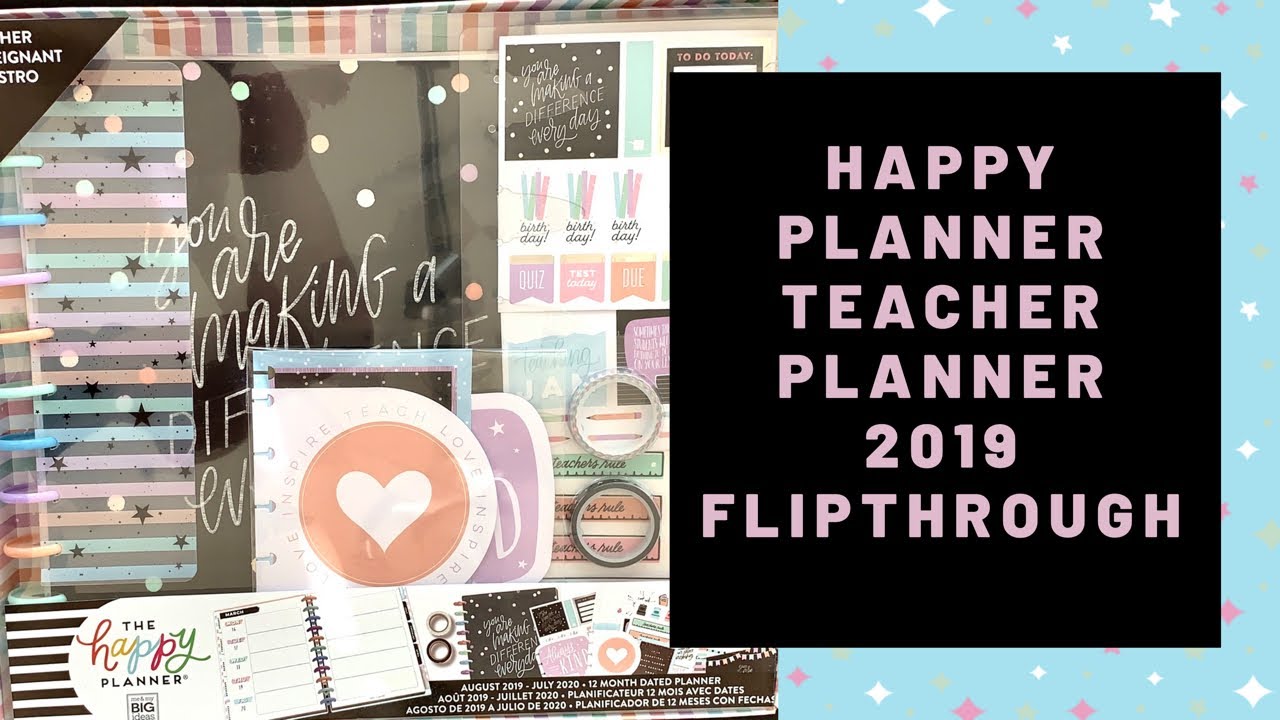 Happy Planner Teacher Planner 2019 | Pastel Awesome Teacher Box Kit ...