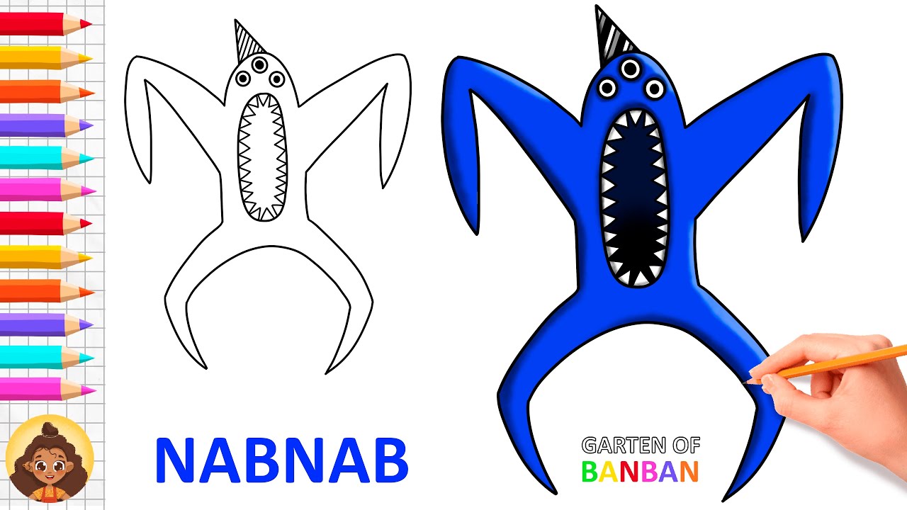 How to Draw Nabnab | from Garten of Banban - YouTube