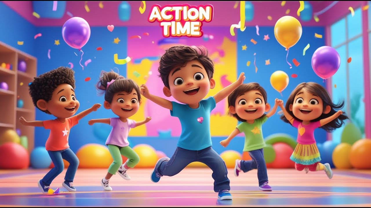 Action Time! Dance, Jump, and Play with Fun Actions! Kids Rhymes and ...
