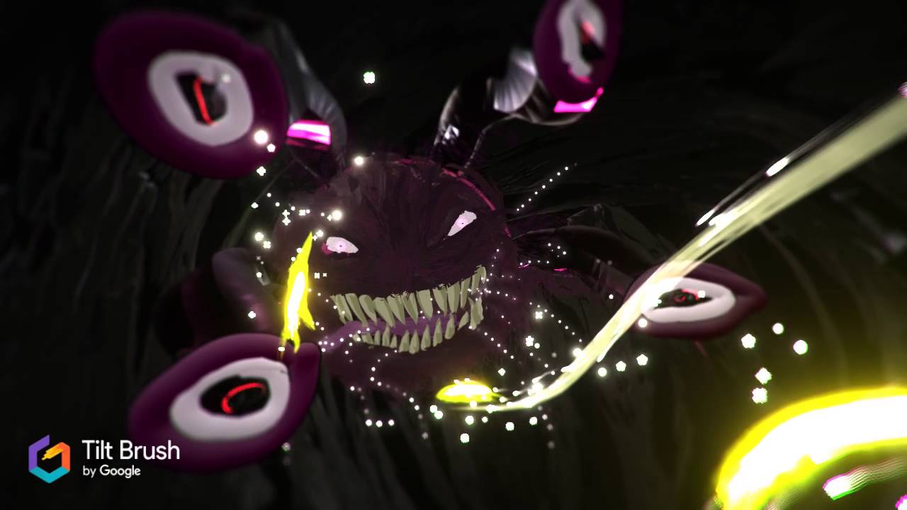Wizard Vs. Beholder in TiltBrush VR Painting - YouTube