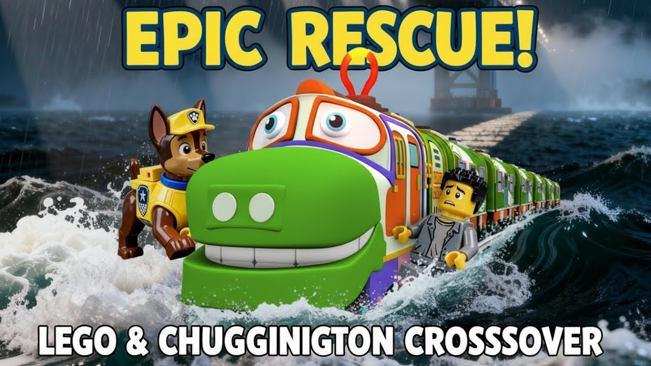 LEGO Heroic Helpers - Police Dog Saves Man from Raging River! | Toy ...