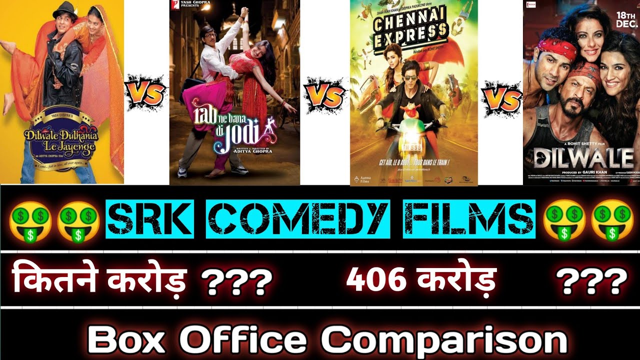 SRK Top -4 Comedy movies DDLJ vs Rab ne bna di Jodi vs Chennai Express ...