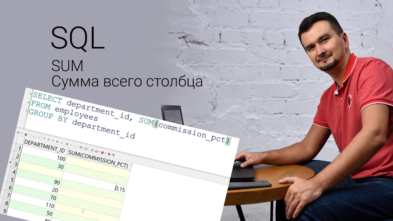 SQL. Сумма всего столбца. Функция SUM. - YouTube