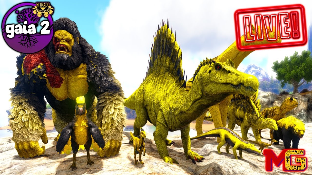 Ark Gaia 2 #4 Vamos Evoluir e Domar Dinos Ft. @Darkdellus - YouTube