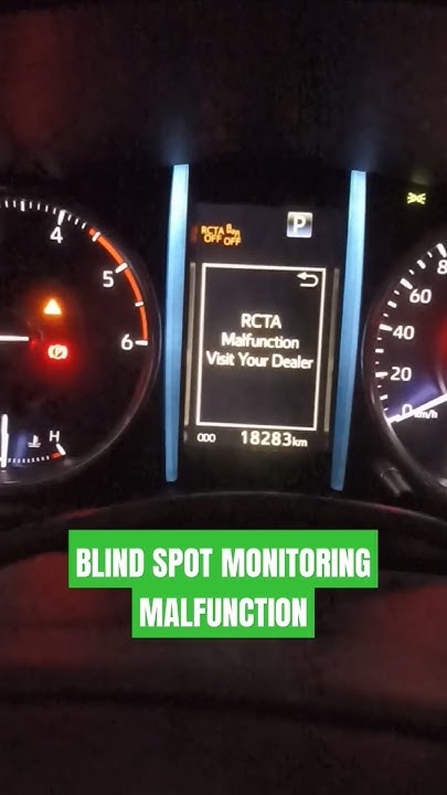 TOYOTA Blind spot Monitoring Malfunction Indicator - YouTube