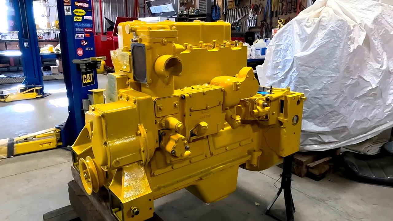 Starter pinion, fuel tower & fuel pump install. 1939 Caterpillar D4 ...