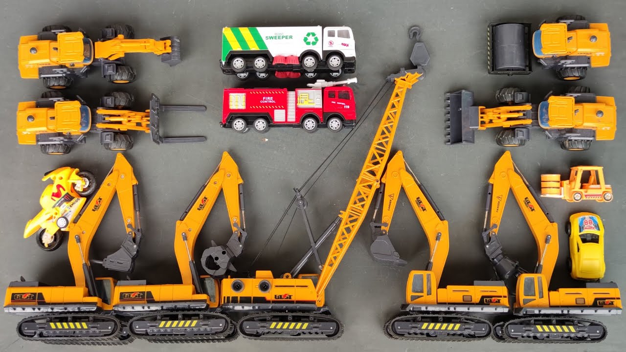 Menemukan Mainan Mobil Molen Balap Pemadam Kebakaran, Truk Beko ...