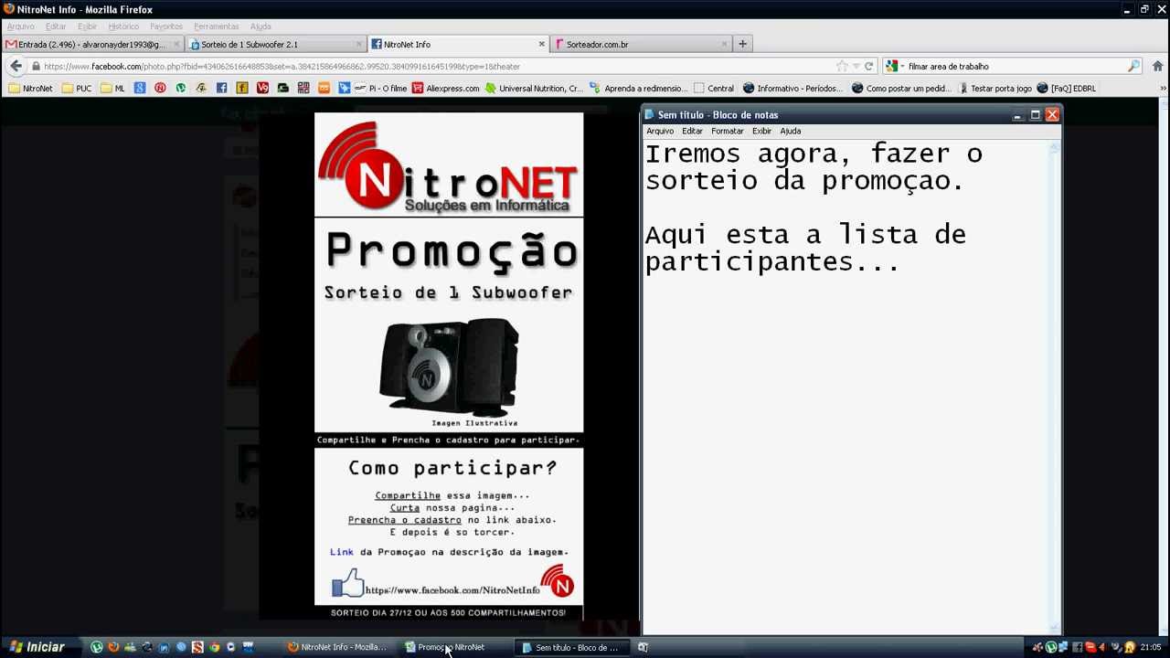 Promoção NitroNet - Sorteio de 1 Subwoofer - 27/12 - YouTube