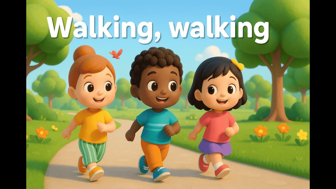 Walking WalkingㅣNursery Rhymes for KidsㅣDance along American Baby - YouTube