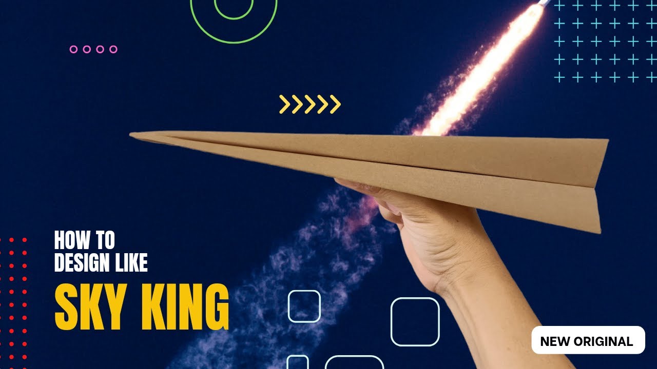 How to make the original paper airplane '' Sky King '' [Tutorial ...