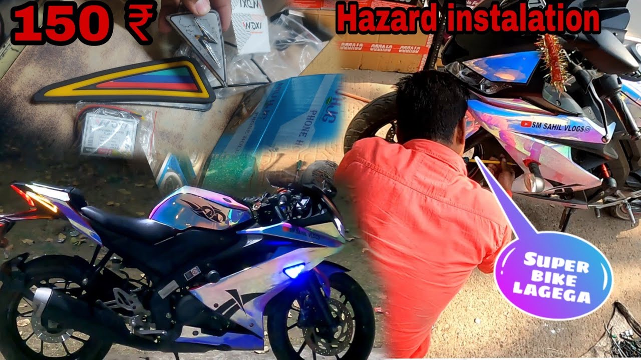 R15 V3 hazard instalation😈|| R15 V3 indicator installation ...