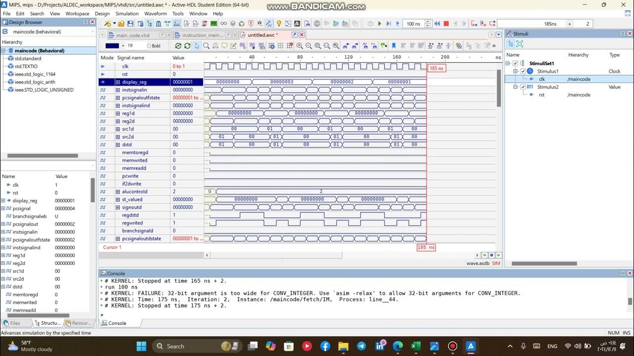 MIPS pipeline vhdl Part 11, simulation - YouTube