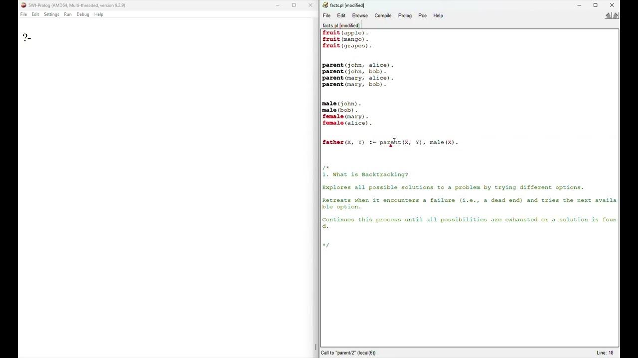 13 Backtracking in Prolog - YouTube