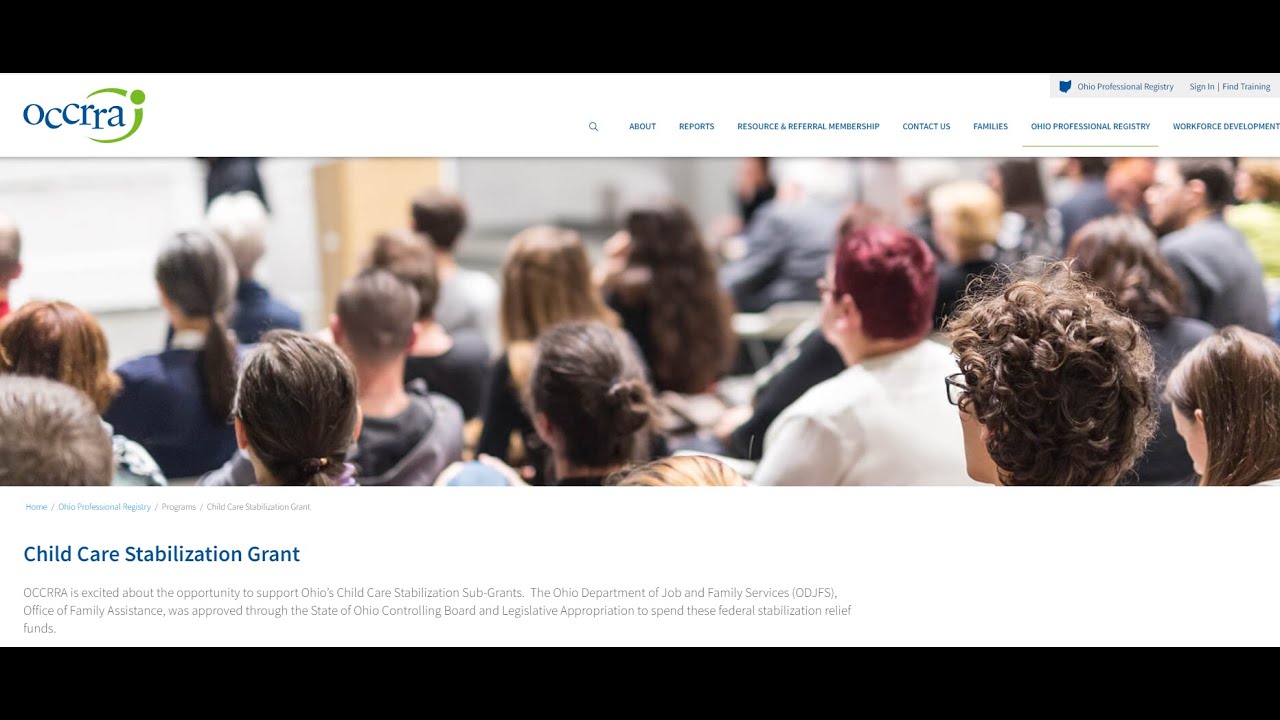 Ohio's Child Care Stabilization Grant Reconciliation Tutorial - YouTube