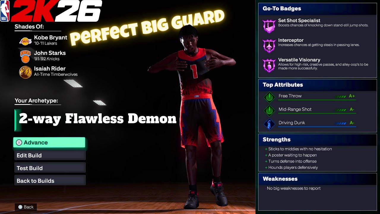 PERFECT 6’8 Point Guard Build in NBA 2K26 | Best Tall PG Build Guide ...