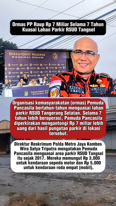 Ormas pemuda pancasila raup uang 7 miliar selama 7 tahun kuasai lahan parkir RSUD tangsel#shorts ...