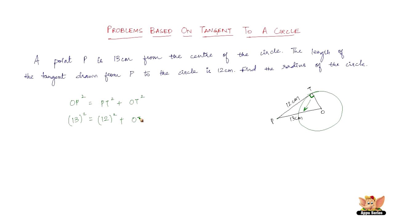 How to solve problems based on tangent to a circle ? - Vol. 1/5 - YouTube