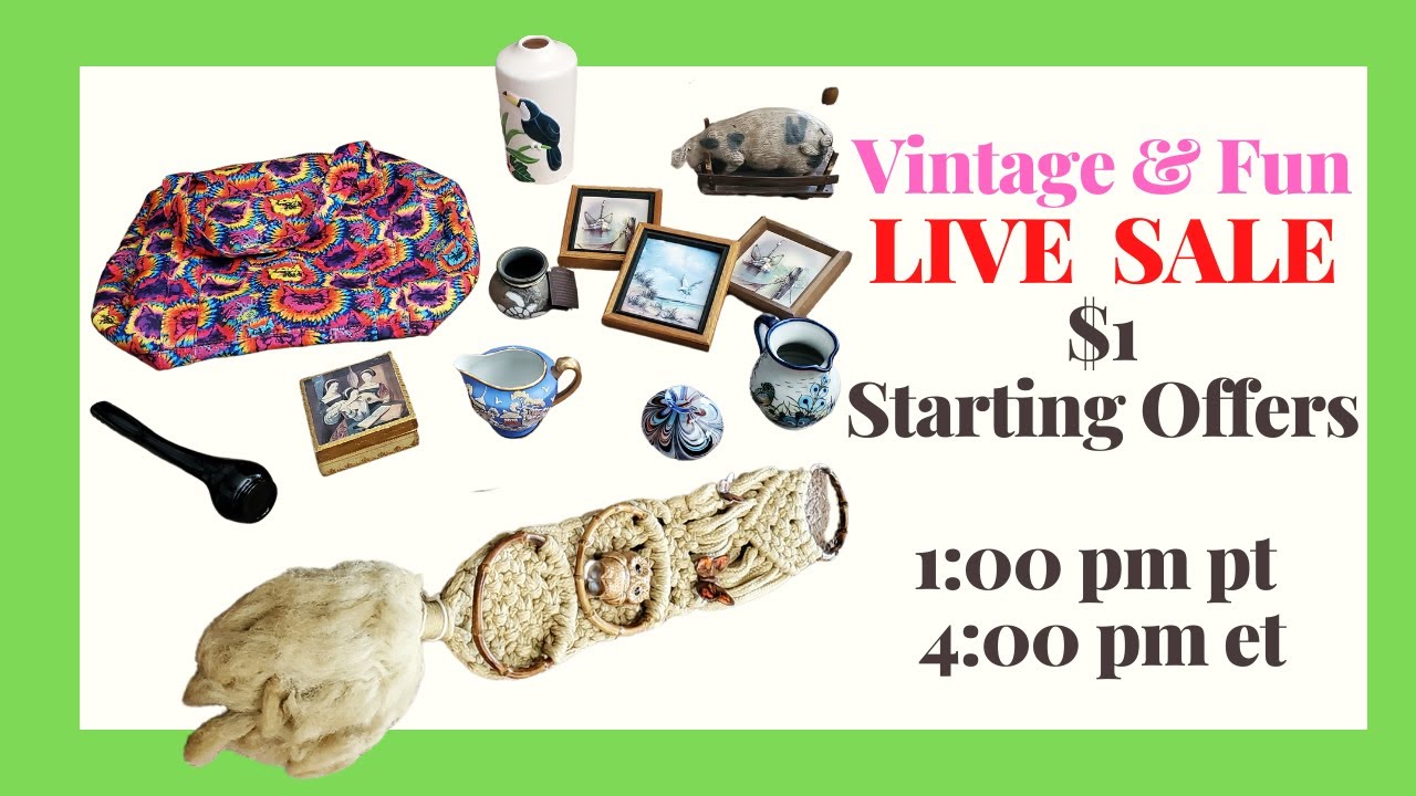 LIVE SALE - Lots of Fun and Loads of Cool Stuff! Everything Starts at ...