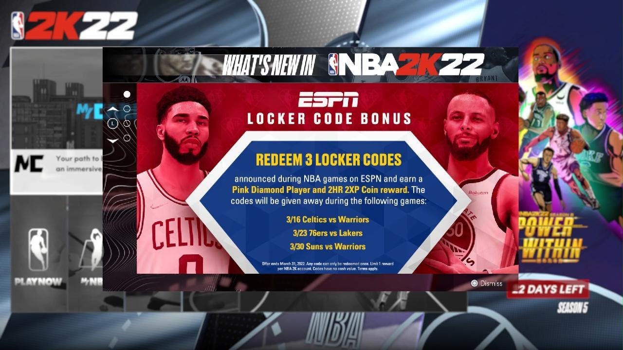 NBA 2K22 Celtics/Warriors Locker Code - YouTube