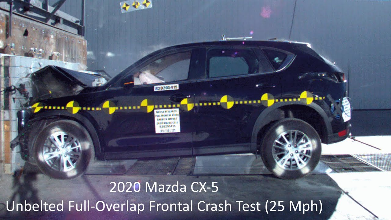2020 Mazda CX-5 Full-Overlap Unbelted Frontal Crash Test (THOR Dummy ...