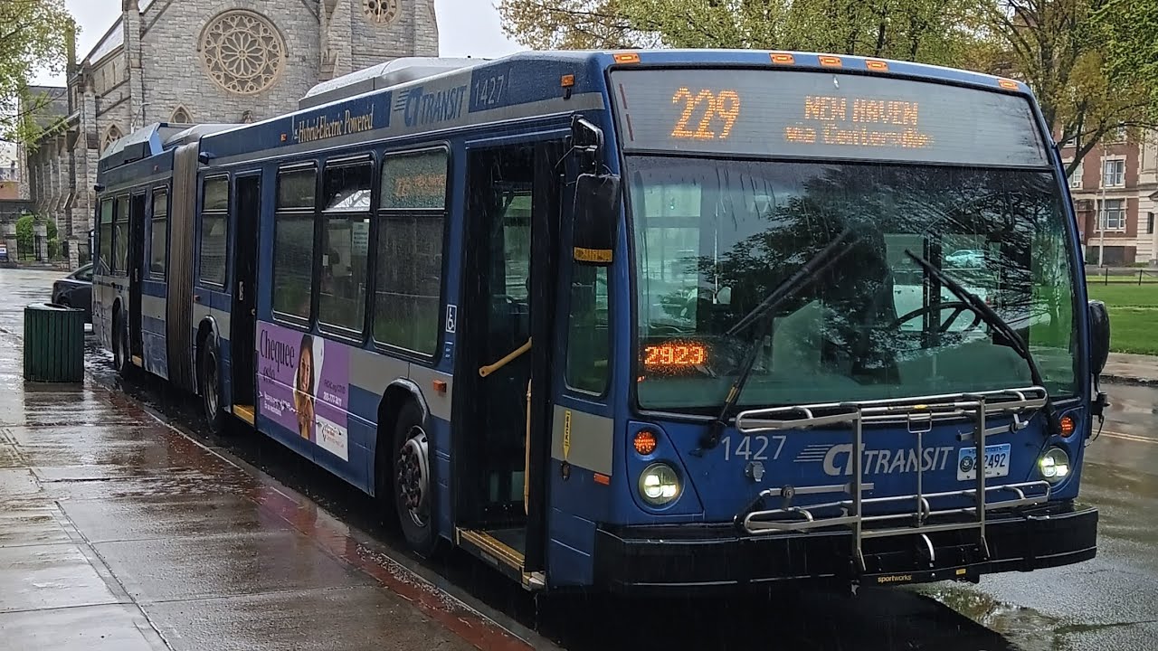 CTTransit 2014 Nova Bus LFS HEV 60' #1427 on the 229 (3) - YouTube